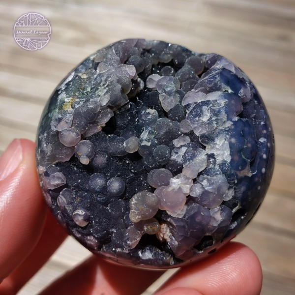 Grape Agate Semi-Polished Sphere