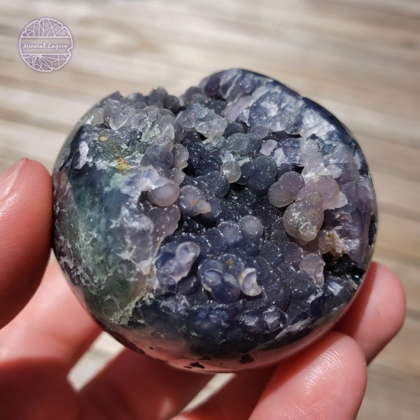 Grape Agate Semi-Polished Sphere