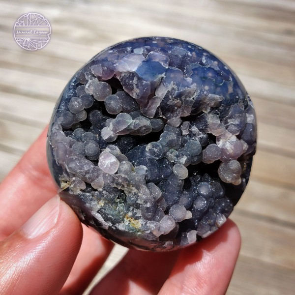 Grape Agate Semi-Polished Sphere